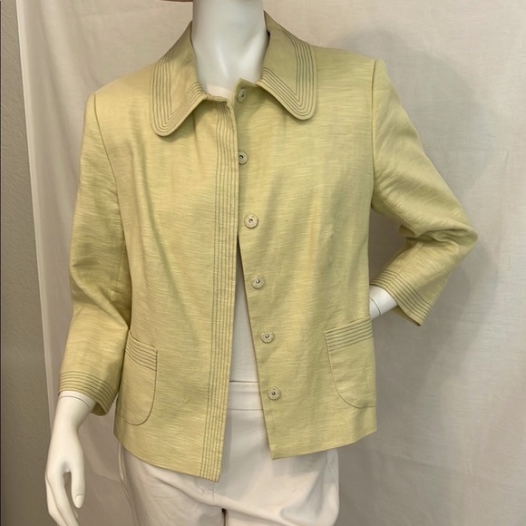 Zara | Jackets & Coats | Zara Chic Yellow Jacket With Button Details ...